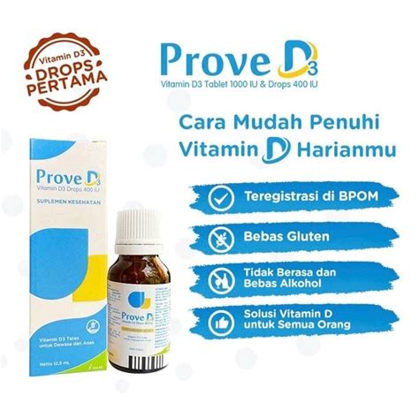 Jual Prove D3 Drop Exp 2026 Vitamin D3 400 Iu Tetes 125 Ml Untuk