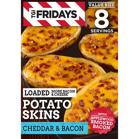 Buy Tgi Fridays Loaded Cheddar And Bacon Potato Skins Value Size Frozen