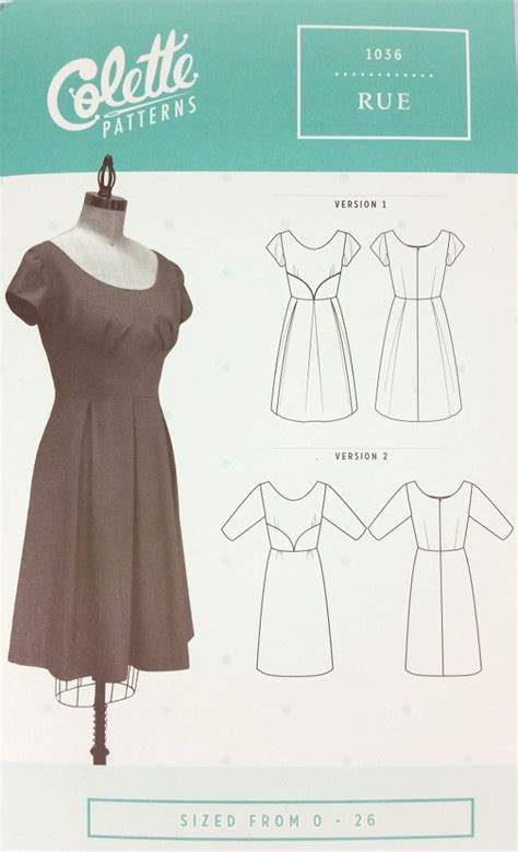 Colette Sewing Pattern Rue Dress Sewing Patterns Dress Patterns
