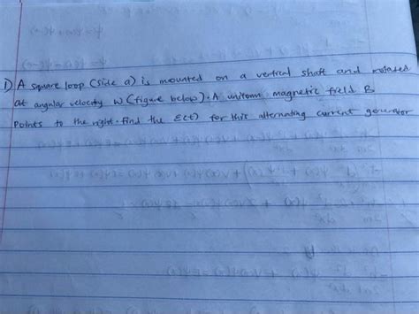 Solved A Square Loop Side A Is Mounted On A Vertical Shaft