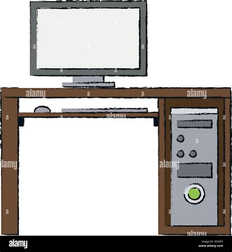 Computer With Cpu Stock Vector Image Art Alamy
