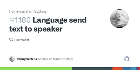 language send text to speaker · issue 1180 · home assistant addons