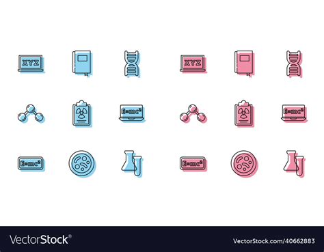 Set Line Equation Solution Bacteria Xyz Royalty Free Vector