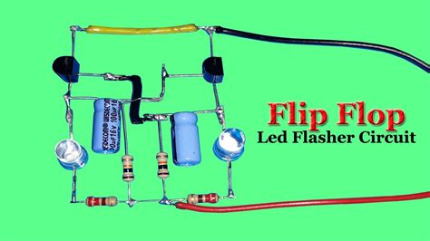 On Video Flip Flop Led Flasher Circuit Using The Bc547 Transistor Electrical And Electronics