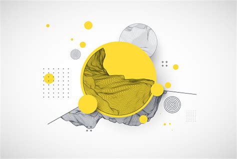 트렌디 한 추상 와이어 프레임 배경 현대 과학 또는 기술 예술 요소 표면 그림입니다 벡터 3차원 형태에 대한 스톡 벡터 아트 및 기타 이미지 Istock