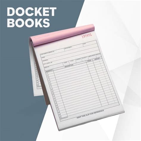 Docket Books Ros Printers