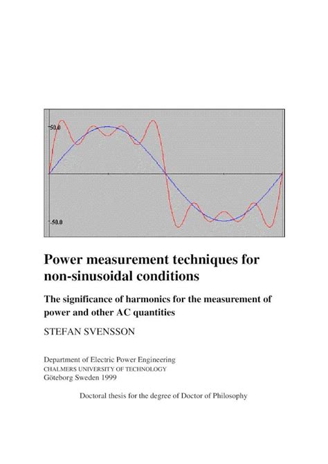 pdf power measurement techniques for non sinusoidal conditions power measurement techniques