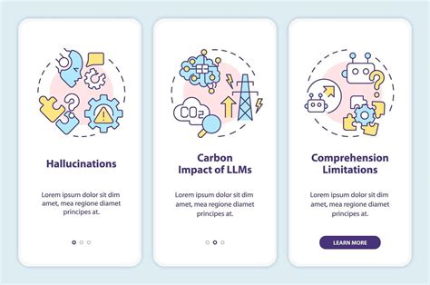 Llm Limitations Onboarding Mobile App Screen Artificial Intelligence Walkthrough 3 Steps