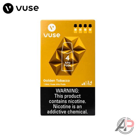 Vuse Alto Golden Tobacco Pods 4 Pack Apvs