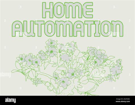 Sign Displaying Home Automation Word Written On Home Solution That Enables Automating The Bulk