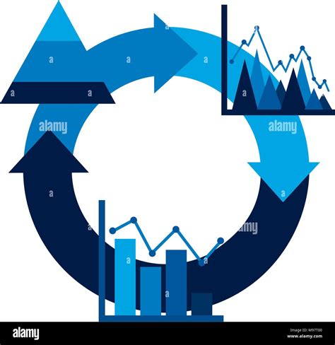 Cycle Arrow Diagram Bar Graph Business Theme Stock Vector Image Art Alamy