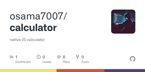Github Osama7007calculator Native Js Calculator