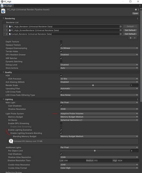 What Render Settings When Using Adaptive Probe Volumes Unity Engine Unity Discussions