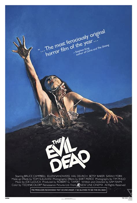 The Evil Dead One Sheet Movie Poster By M Skilsky Horror Time To