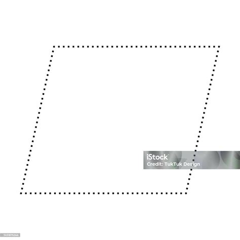 Parallelogram 기호 점선 모양 벡터 아이콘 창조적 인 그래픽 디자인 Ui 요소 0명에 대한 스톡 벡터 아트 및 기타