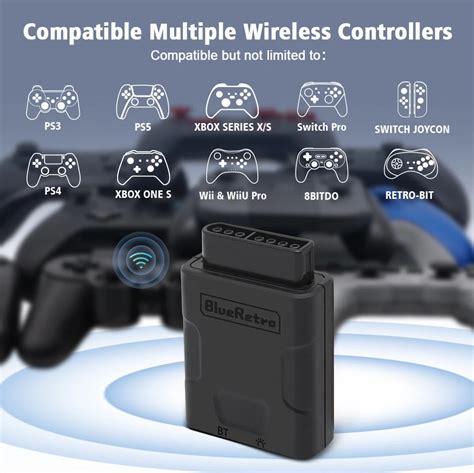 Blueretro Super Nintendo Famicom Wireless Bluetooth Controller Receive