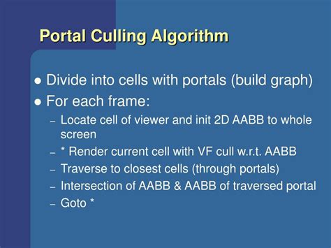 Ppt Culling Techniques Powerpoint Presentation Free Download Id3480401