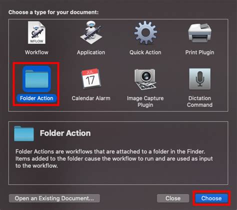 how to create image converting folder in macos