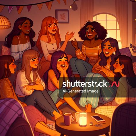 Animated Group Girls Hanging Out Relaxed Ai Generated Image 2469244239
