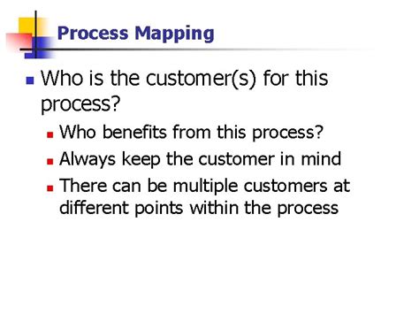 Process Mapping Process Mapping N Why Process Map