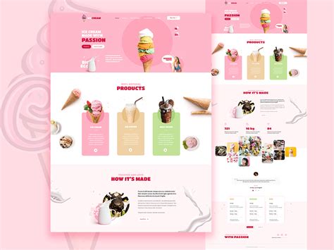Ui Design Ice Cream On Behance