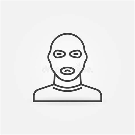 Man In Balaclava Mask Linear Vector Concept Icon Stock Vector Illustration Of Mafia Mugger