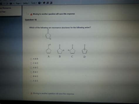 Solved Which Of The Following Are Resonance Structures For