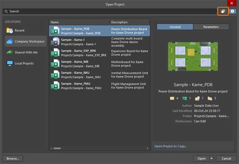 Opening Projects And Documents Altium Designer 25 Technical Documentation