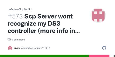 scp server wont recognize my ds3 controller more info in comments