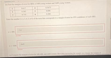 solved question 2 of 2 a nhanes report gives data for 654