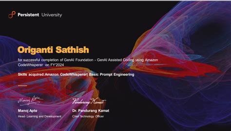 Sathish Origanti On Linkedin Genai Artificialintelligence Amazoncodewhisperer Machinelearning…