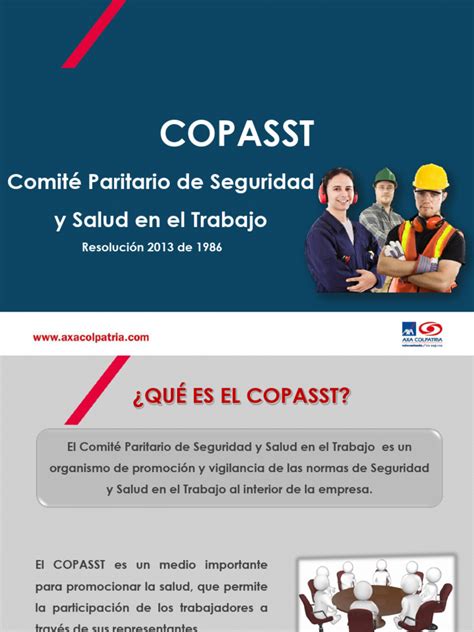 Presentación Copasst Pdf Business