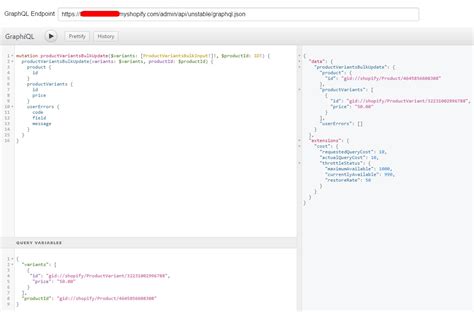 How To Use Shopify Graphql Productvariantsbulkinput Stack Overflow