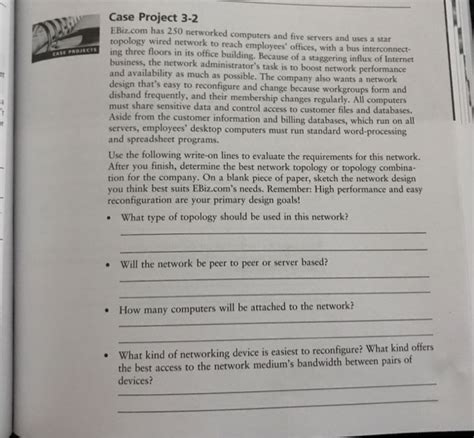 Solved Case Project 3 2 Has 250 Networked Computers
