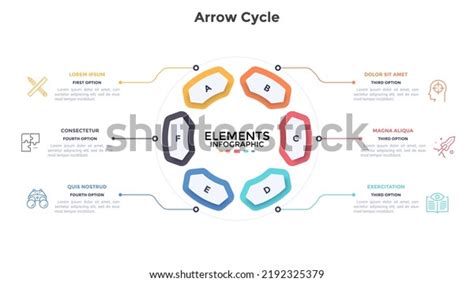 Circular Chart Divided Into Six Doubleheaded Stock Vector Royalty Free 2192325379 Shutterstock