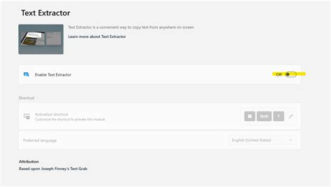 enable text extractor is turned off after powertoys updates · issue