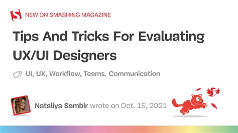 Tips And Tricks For Evaluating UX UI Designers Smashing Magazine