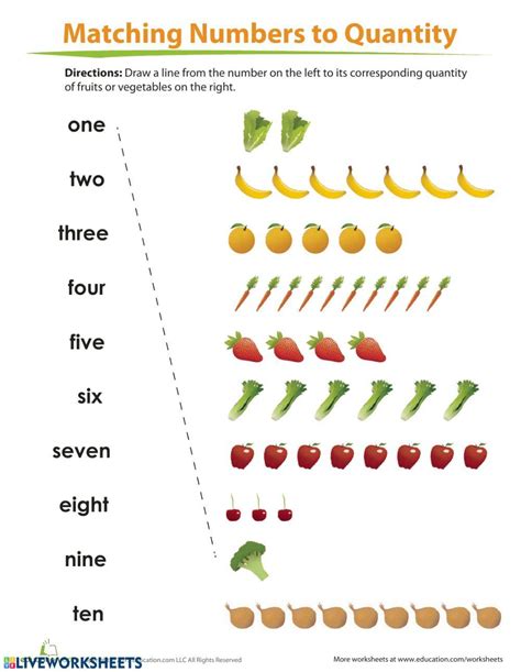 Number Matching Free Interactive Worksheets 5407620
