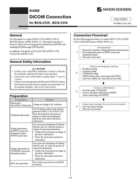Dicom Connection Guide Pdf Ip Address Computer Architecture