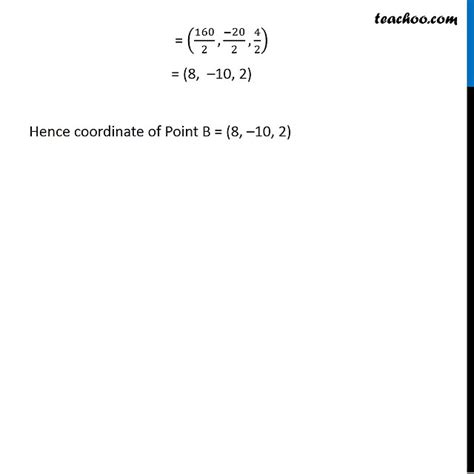 Question 5 Find Coordinates Of Points Which Trisect Line Segment