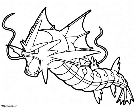 Pokemon Mega Gyarados Kolorowanka