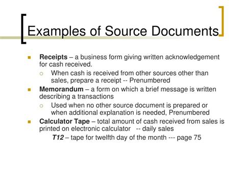Example Of Source Document Memorandum