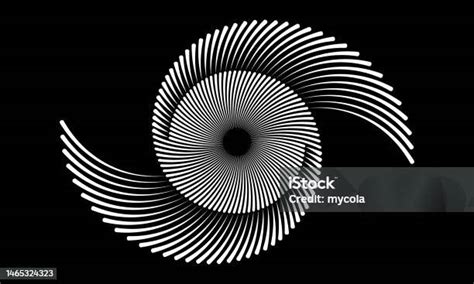 끝없는 기호로 원 안에 선이 있는 나선형 추상 기하학적 예술 라인 배경 로고 아이콘 또는 문신 음과 양의 상징 금속에 대한 스톡 벡터 아트 및 기타 이미지 Istock