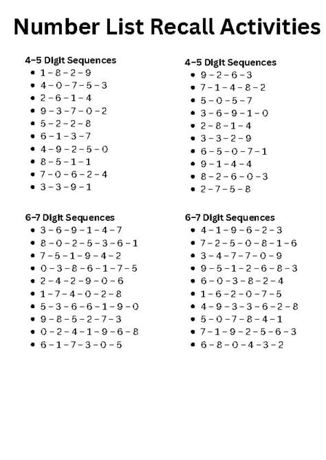Short Term Memory Speech Therapy Cognitive Rehabilitation Activities