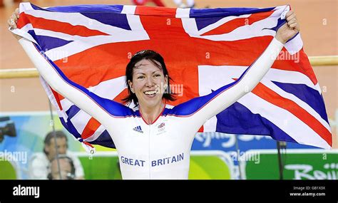Great Britains Rebecca Romero Celebrates Winning The Gold Medal In The