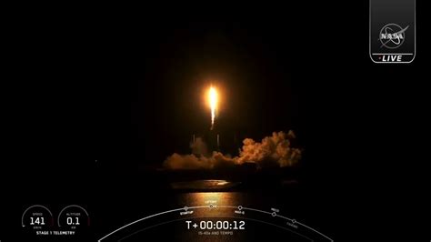 Nasa Spacex Launch Rocket With Air Pollutant Instrument From Cape