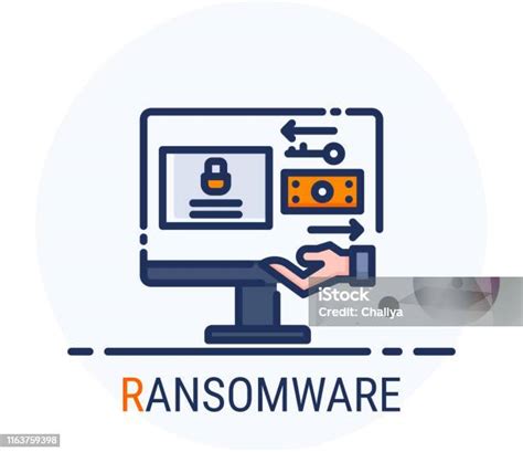 Filled Line Icons Style Hacker Cyber Crime Attack Ransomware For Web Design Ui Ux Mobile Web Ads