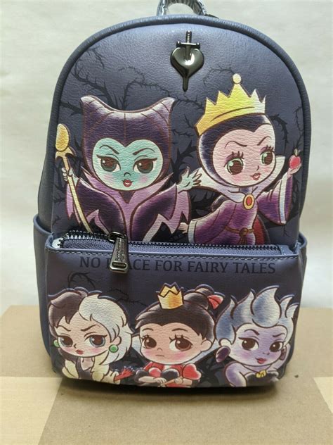 Loungefly Disney Villains Chibi Mini Backpack Exclusive Nwt Ebay Disney Bags Backpacks