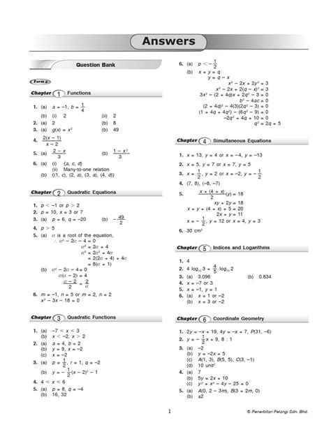 Addmath F4 Ans Qb Add Math F5 Pdf Mathematics