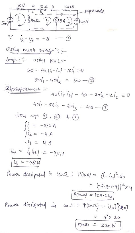 Solved Find Vx In The Circuit Shown In Fig 2 Using Any Method Also